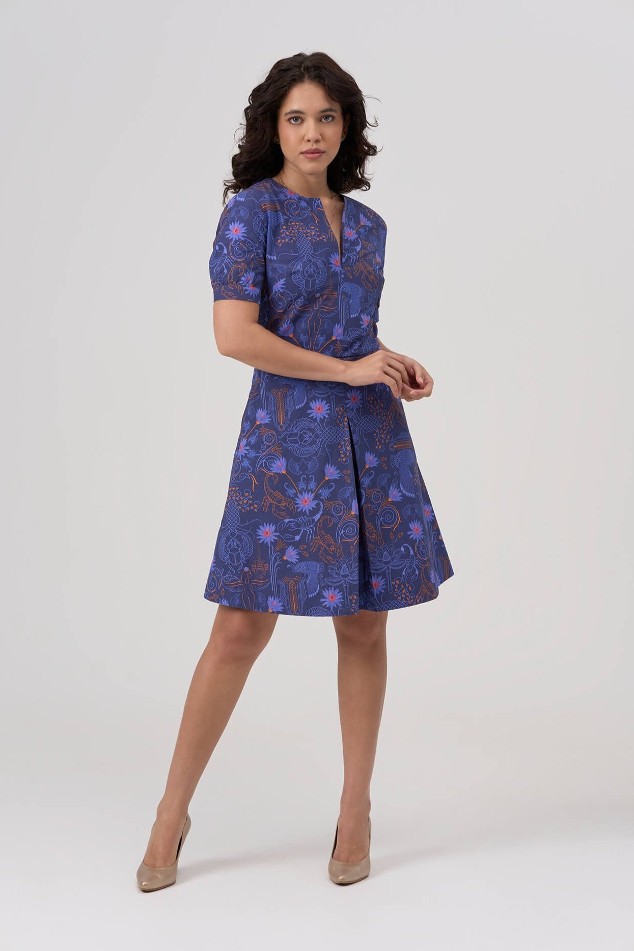 Seven Scorpions of Isis Organic Cotton Mini Dress with Pockets – Diva Thea